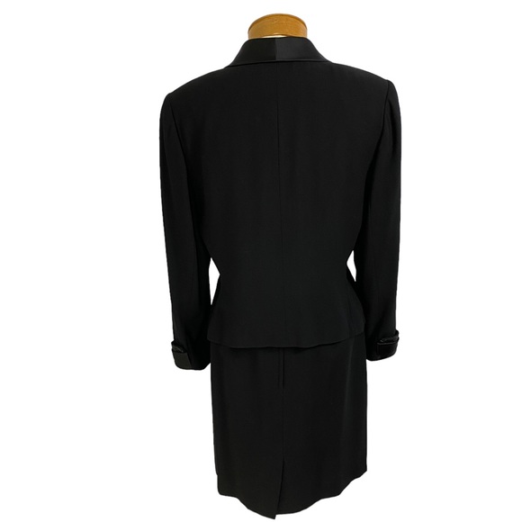 Kasper | Jackets & Coats | Kasper Asl Black Blazer Skirt Suit 2 Pc Suit ...